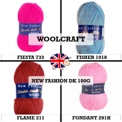 Woolcraft - New Fashion dk 100g - Knitting Wool Sales