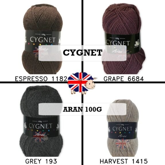 Cygnet - Aran 100g - All Colours - Knitting Wool Sales