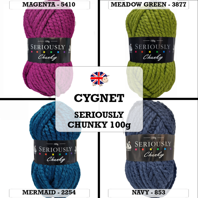 Cygnet - Seriously Chunky 100g - Knitting Wool Sales
