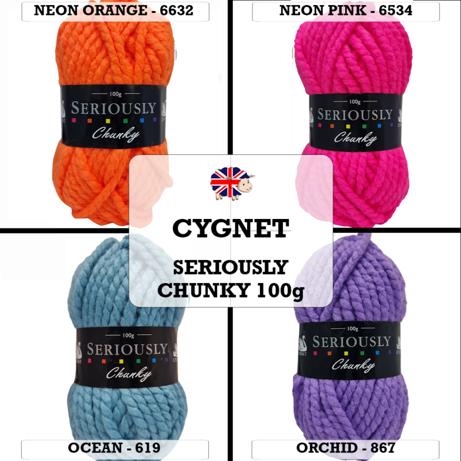 Cygnet - Seriously Chunky 100g - Knitting Wool Sales
