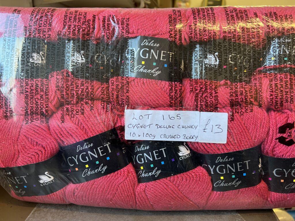 Lot 165 Cygnet Deluxe Chunky 10 x 100g Crushed Berry - Knitting Wool Sales